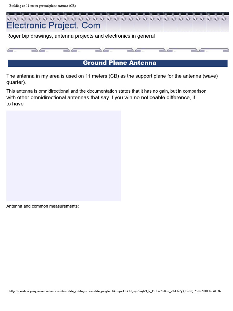 Build 11-Meter Ground Plane Antenna | PDF | Antenna (Radio) | Cable ...