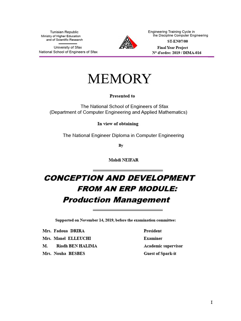 Design and development of an ERP module for production management | PDF ...