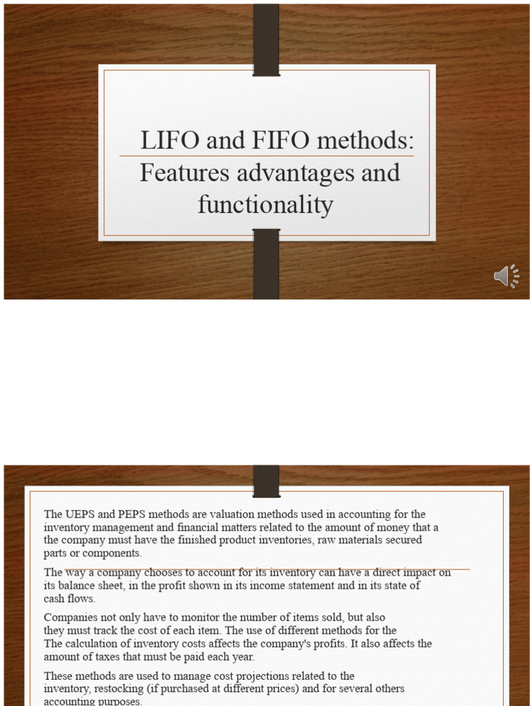 LIFO vs FIFO: Inventory Valuation Methods | PDF | Cost Of Goods Sold ...