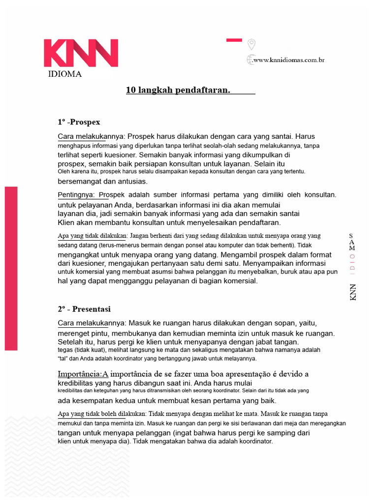 10 LANGKAH PENDAFTARAN KNN | PDF