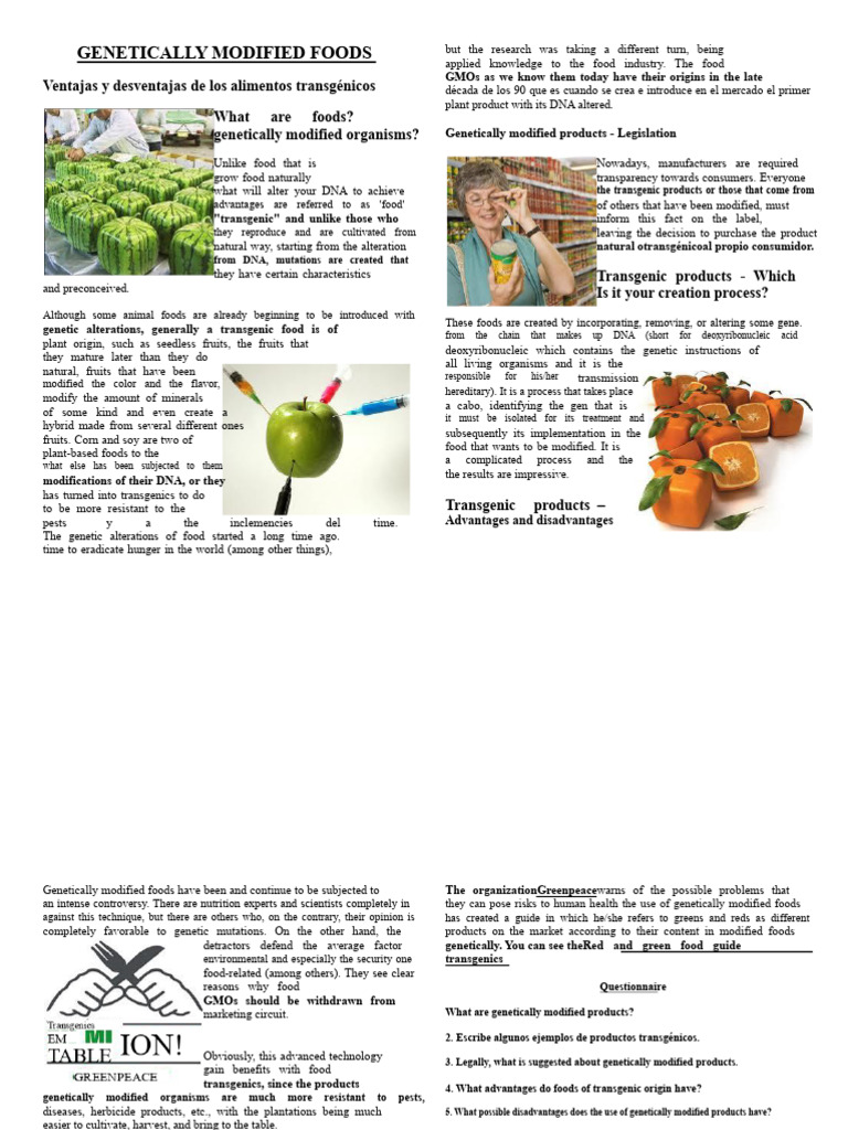 File GENETICALLY MODIFIED FOODS | PDF | Genetically Modified Organism ...