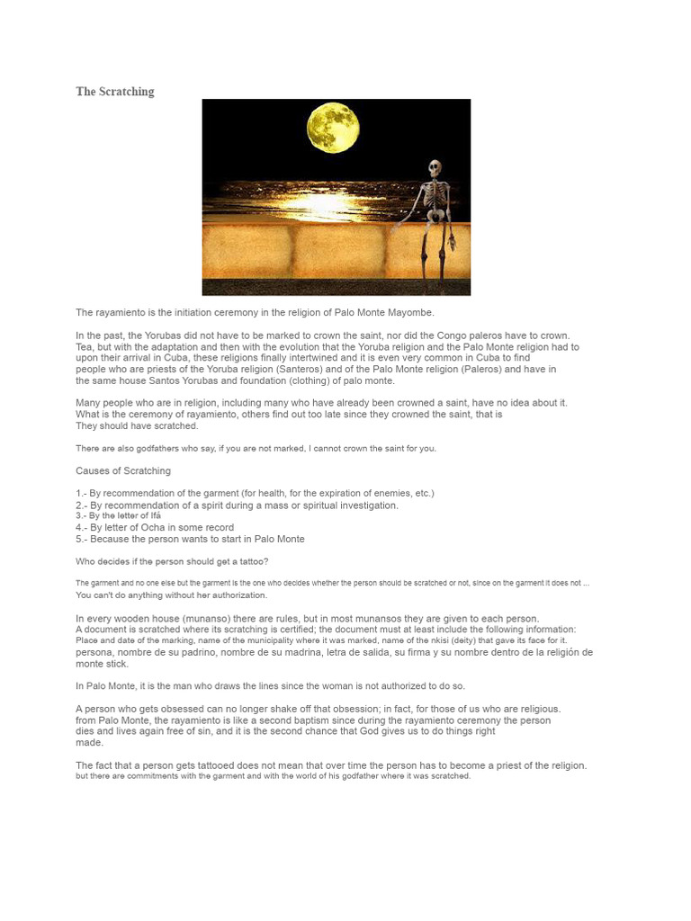 Understanding Palo Monte's Rayamiento Ceremony | PDF | Santería ...