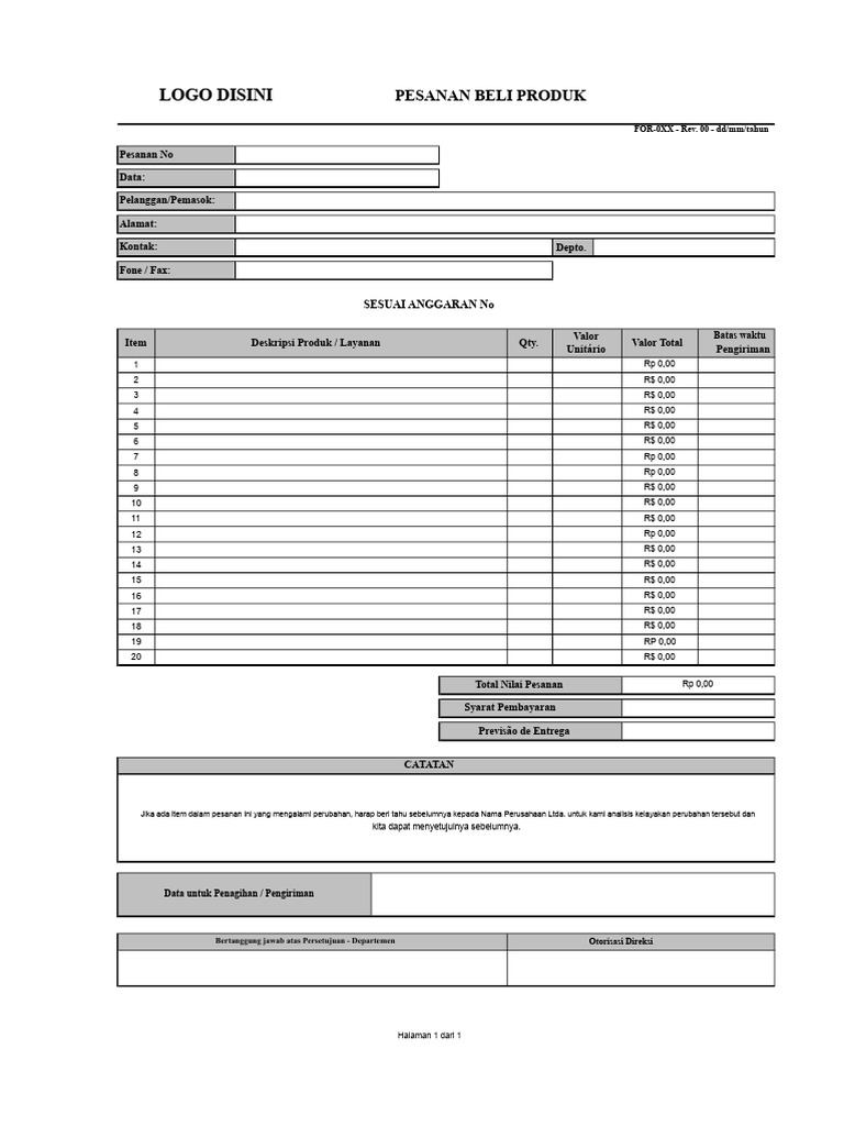 Pesanan Pembelian | PDF