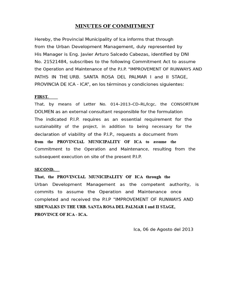 Commitment to Maintain Urban Infrastructure | PDF