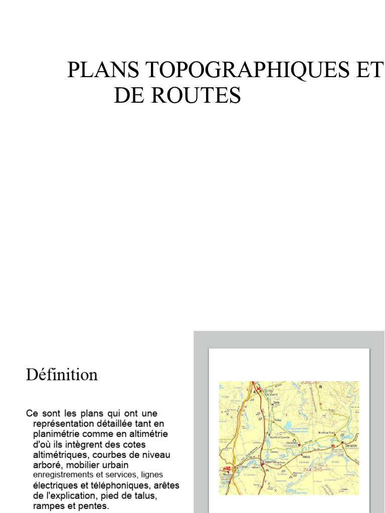 Plans topographiques et de routes expliqués | PDF | Topographie