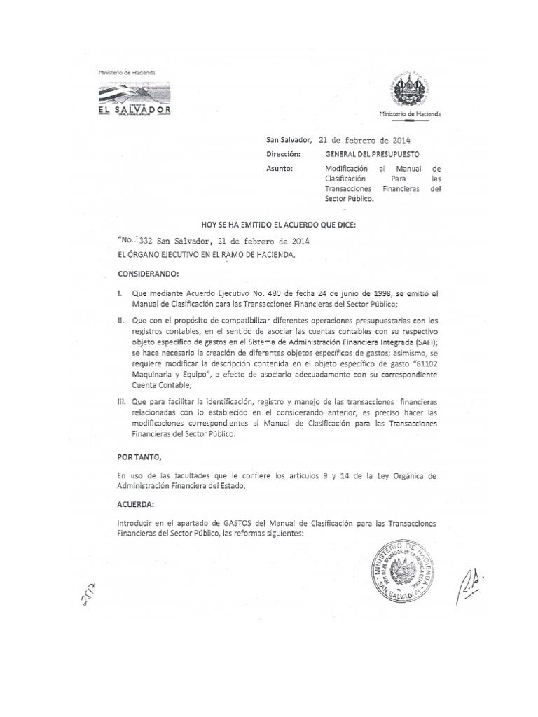Classification Manual For Financial Transactions of The Public Sector ...