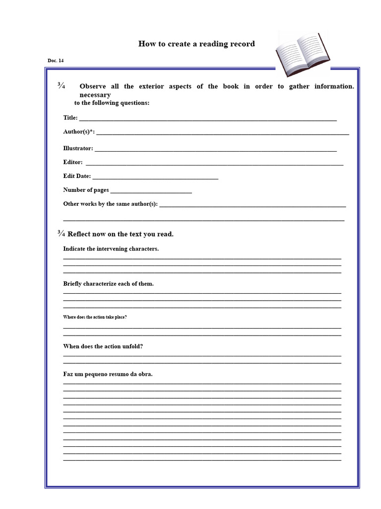 How to Make a Reading Log | PDF