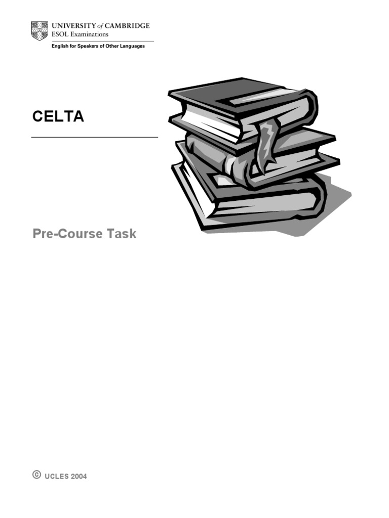 CELTA Pre-Course Task Booklet | PDF | Perfect (Grammar) | Verb