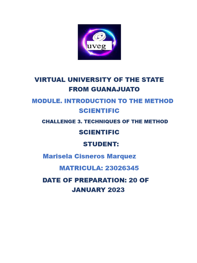 Challenge Three Techniques of The Scientific Method | PDF