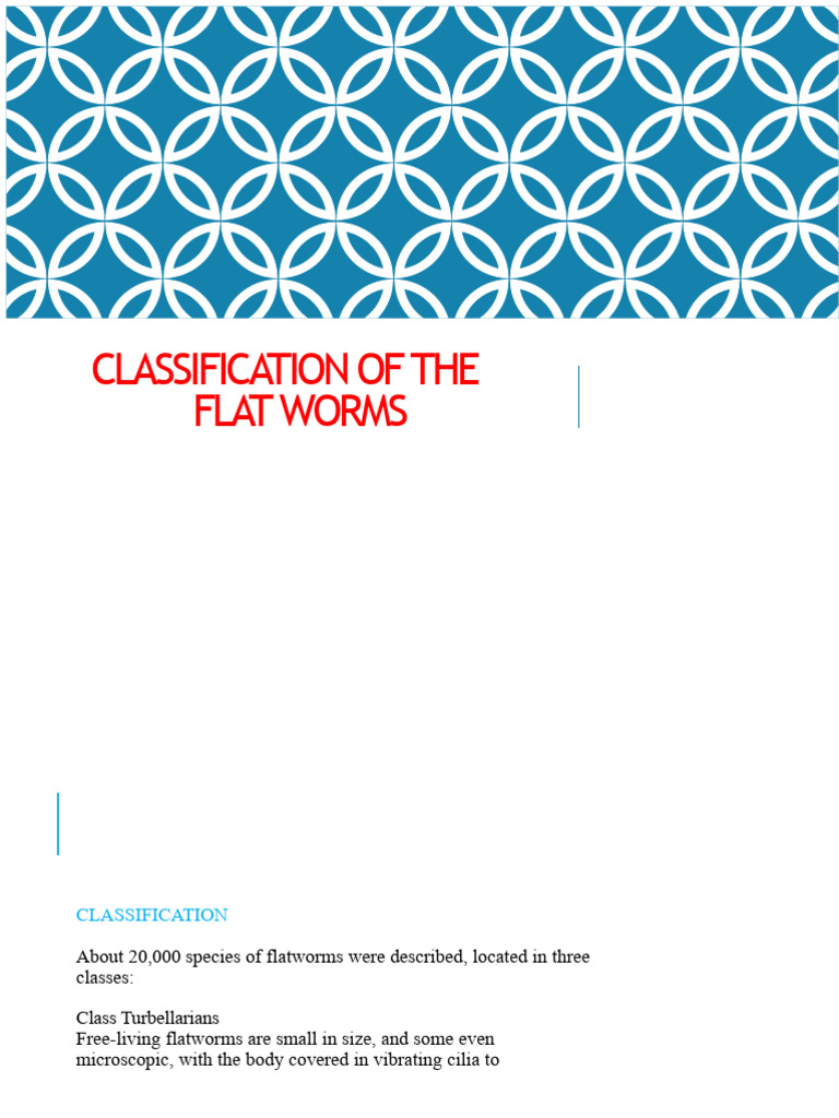 Classification of Flatworms | PDF | Parasitology