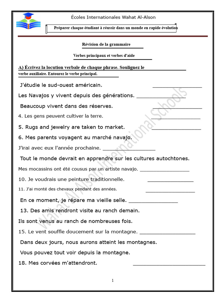 Grammaire : Verbes et Accord Sujet-Verbe | PDF | Verbe | Linguistique