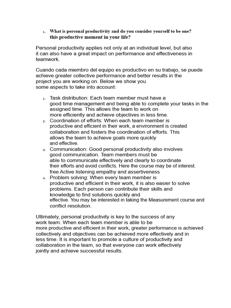 What Is Personal Productivity and Do You Consider Yourself Productive ...