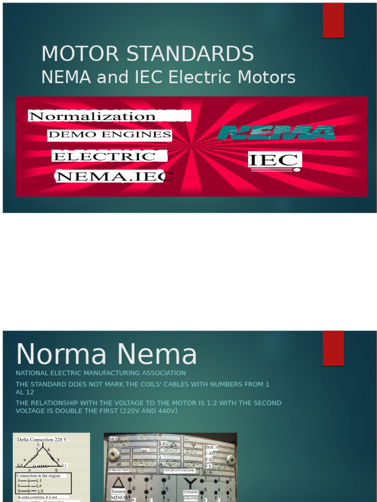 NEMA vs IEC Electric Motor Standards | PDF
