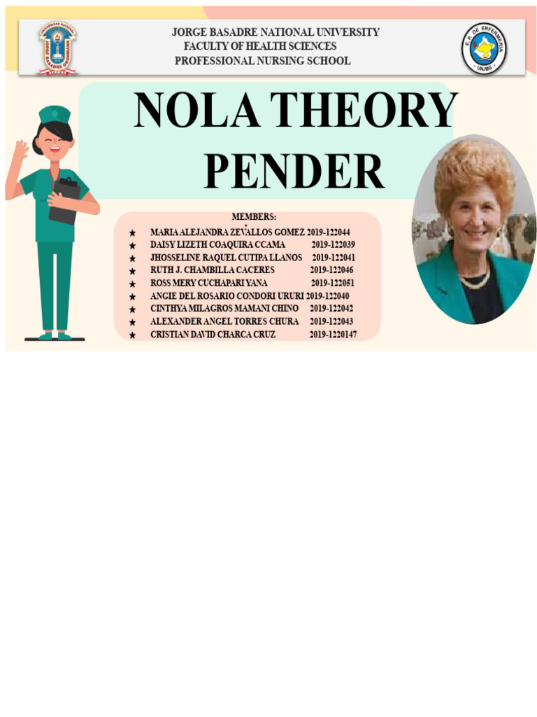 Nola Pender - Adult Theory I | PDF | Behavior | Motivational