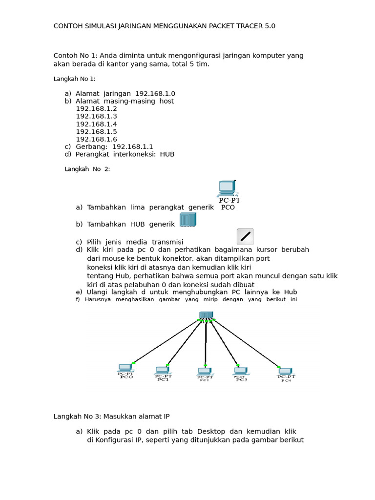 Contoh Simulasi Jaringan Menggunakan Packet Tracer 51 | PDF