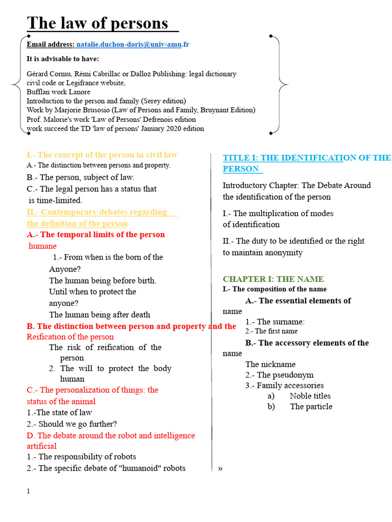 Course On Personal Law | PDF | Identity Document | Marriage