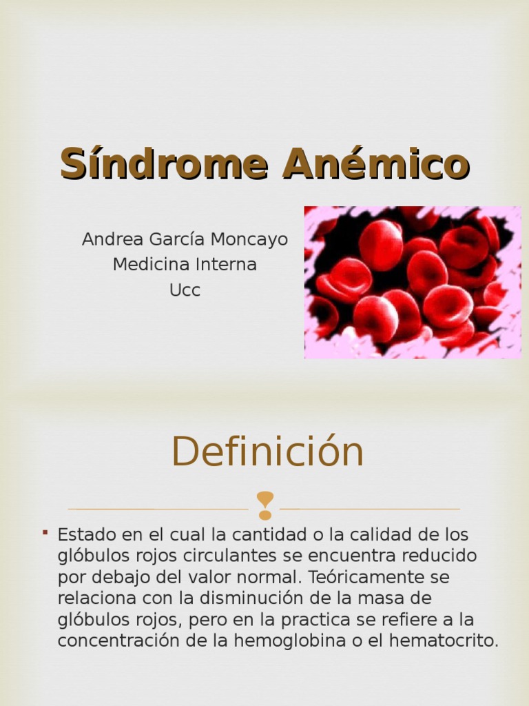 2011 Sindrome Anemico DEFINITIVO | PDF | Glóbulo rojo | Sangre