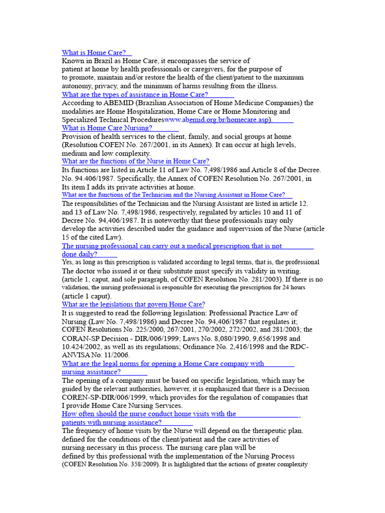 Home Care | PDF | Clothing | Nursing