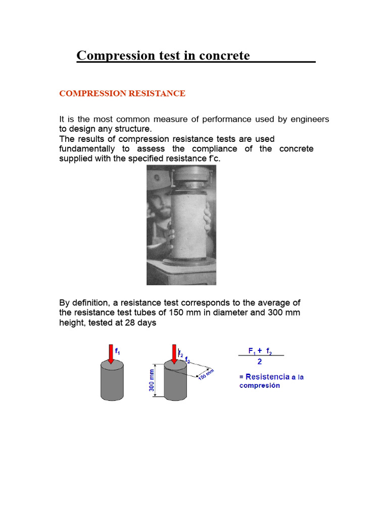 Compression Test On Concrete | PDF | Concrete | Strength Of Materials