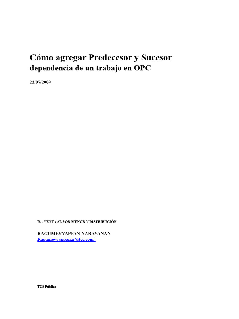 Cómo Agregar Una Dependencia de Predecesor y Sucesor A Un Trabajo en ...