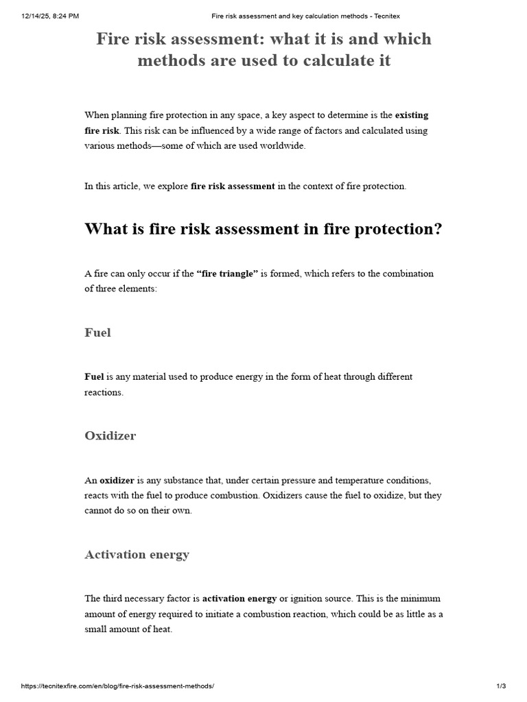 Fire Risk Assessment Methods Explained | PDF | Fires | Combustion