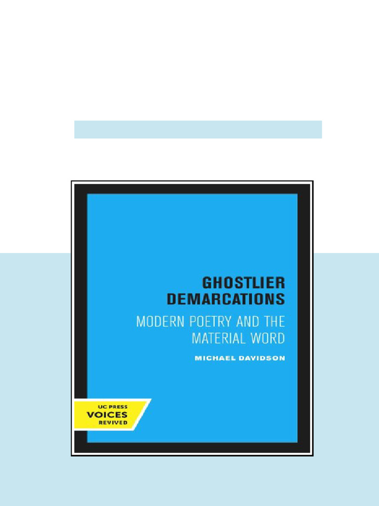 (Ebook) Ghostlier Demarcations by Michael Davidson ISBN 9780520313194 ...