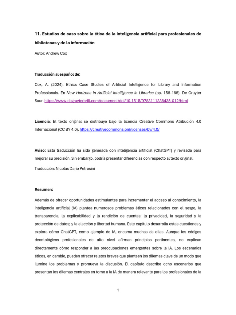 Andrew Cox | PDF | Inteligencia artificial | Inteligencia (IA) y semántica