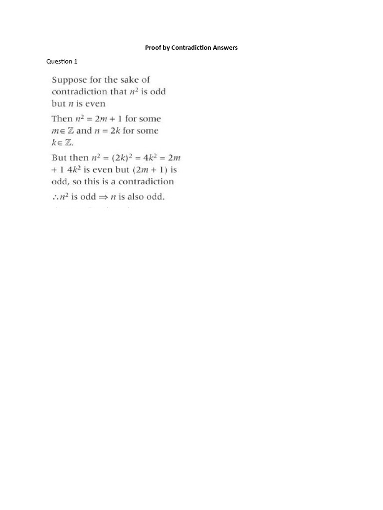 1557CRProof by Contradiction Answers | PDF