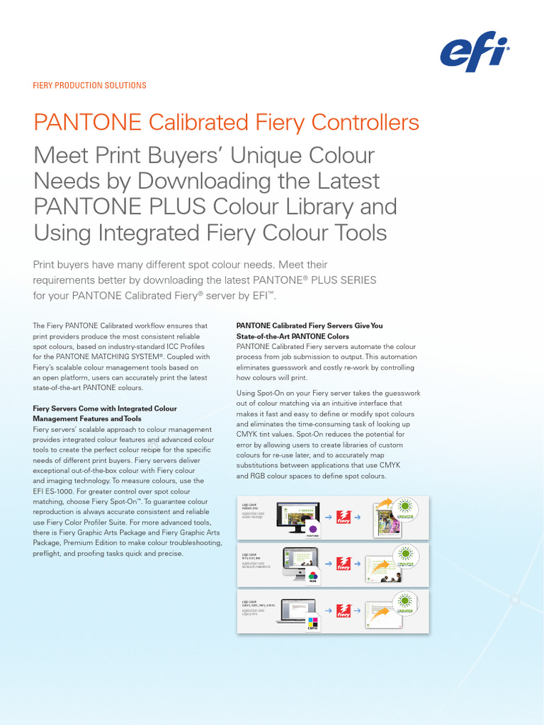 Efi Fiery Pantone Approved Ds en Uk | PDF | Color | Graphic Design