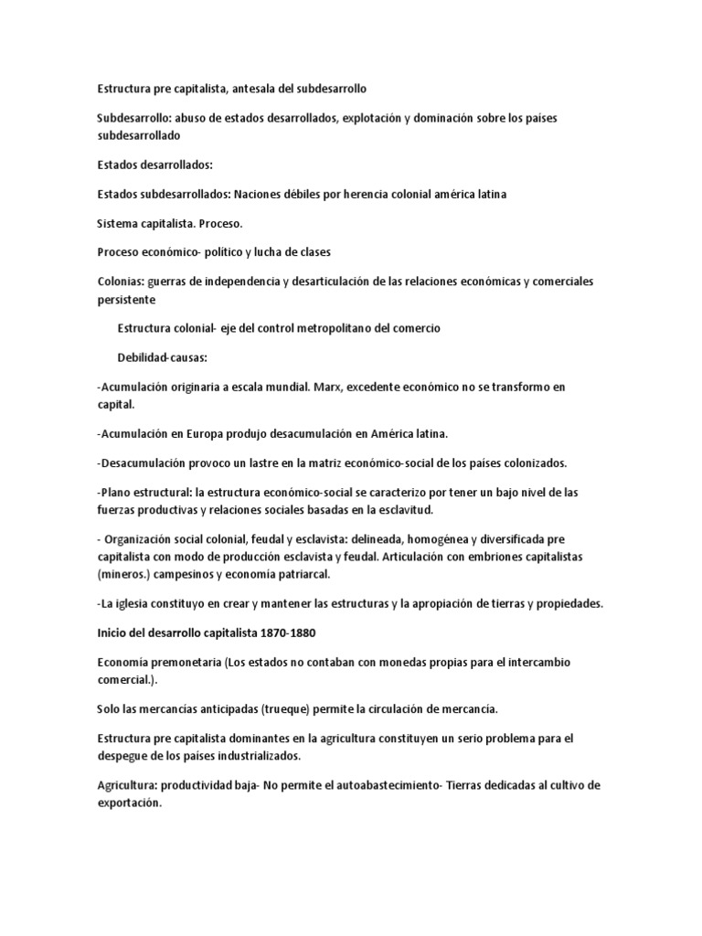 Estructura Pre Capitalista | PDF | Política | Viajes y turismo