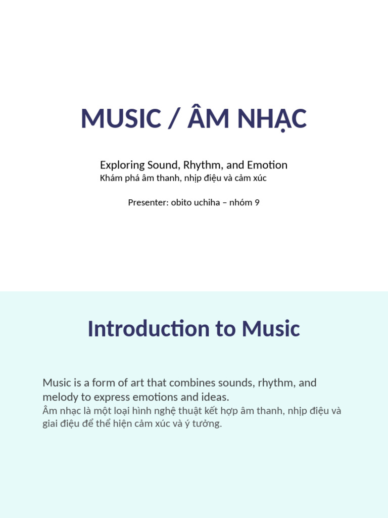 Music Bilingual Presentation | PDF