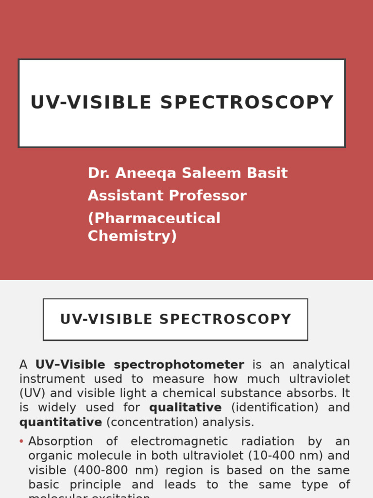 PHMD307 UV Visible Spectroscopy 173762 | PDF | Ultraviolet–Visible ...