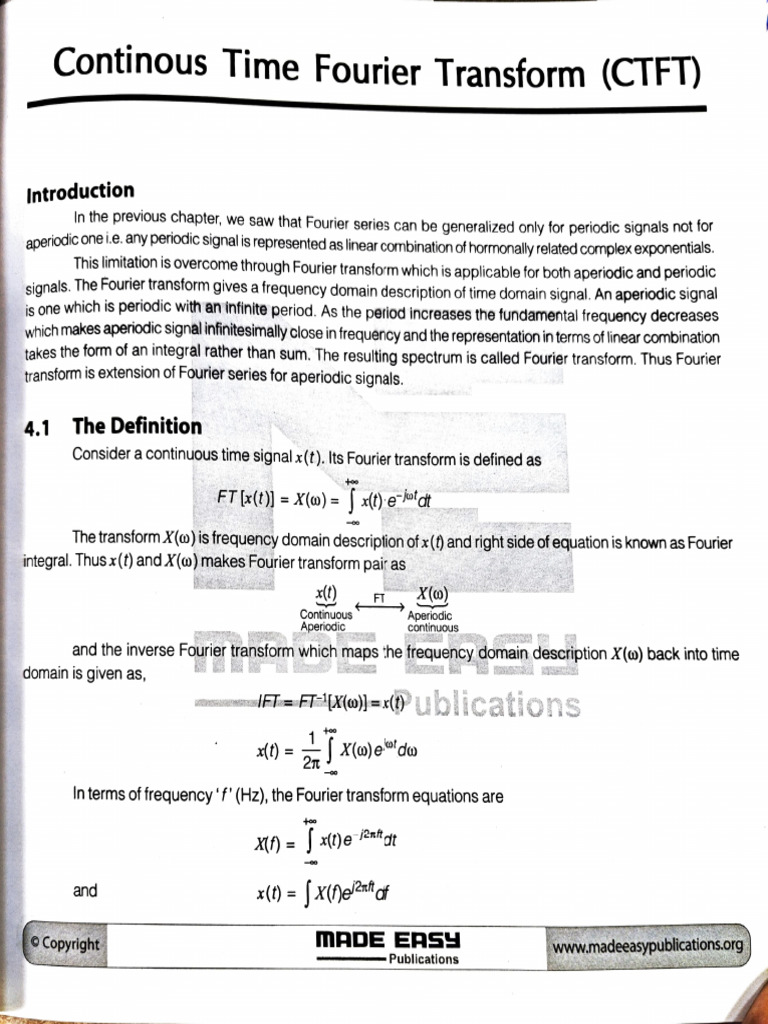 Fourier Transforms-Satyender Sir | PDF | Spectral Density | Fourier Series