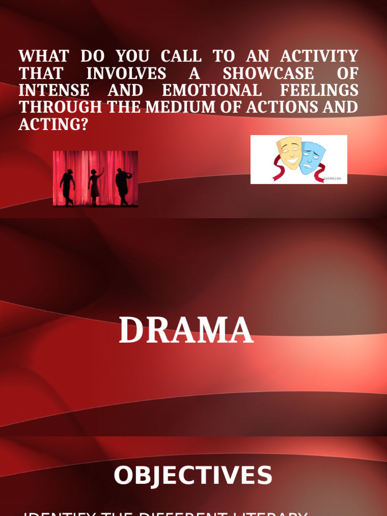 Understanding Drama: Elements & Techniques | PDF | Play (Theatre) | Tragedy