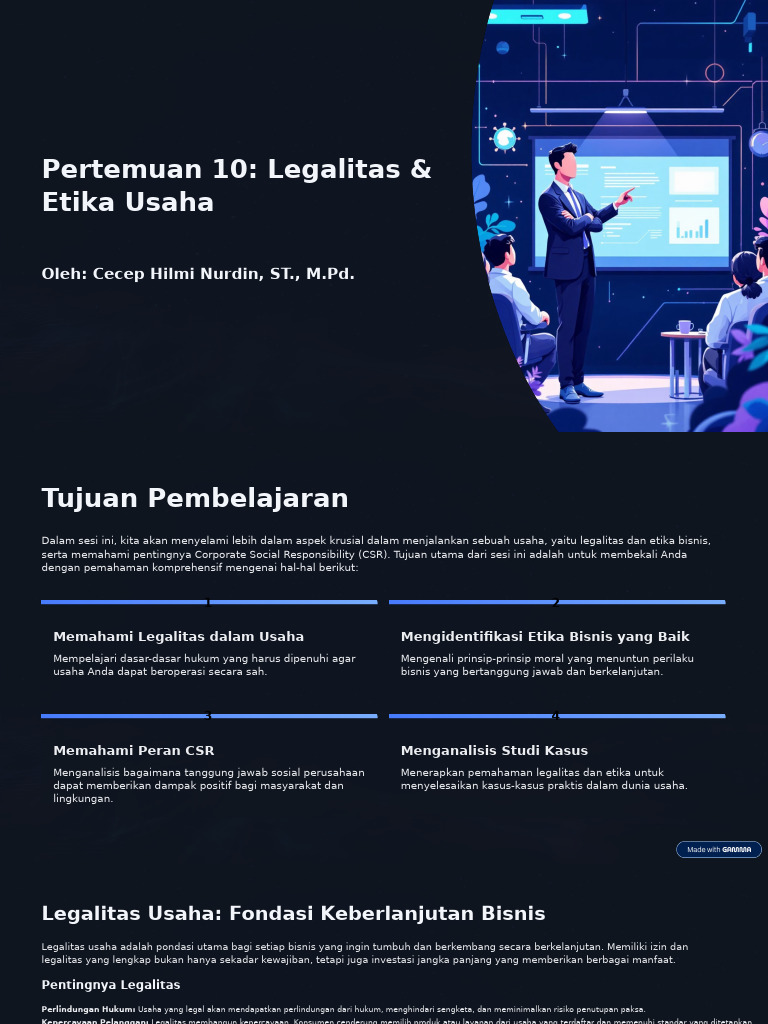 Pertemuan-10-Legalitas-and-Etika-Usaha (Safefileku) | PDF