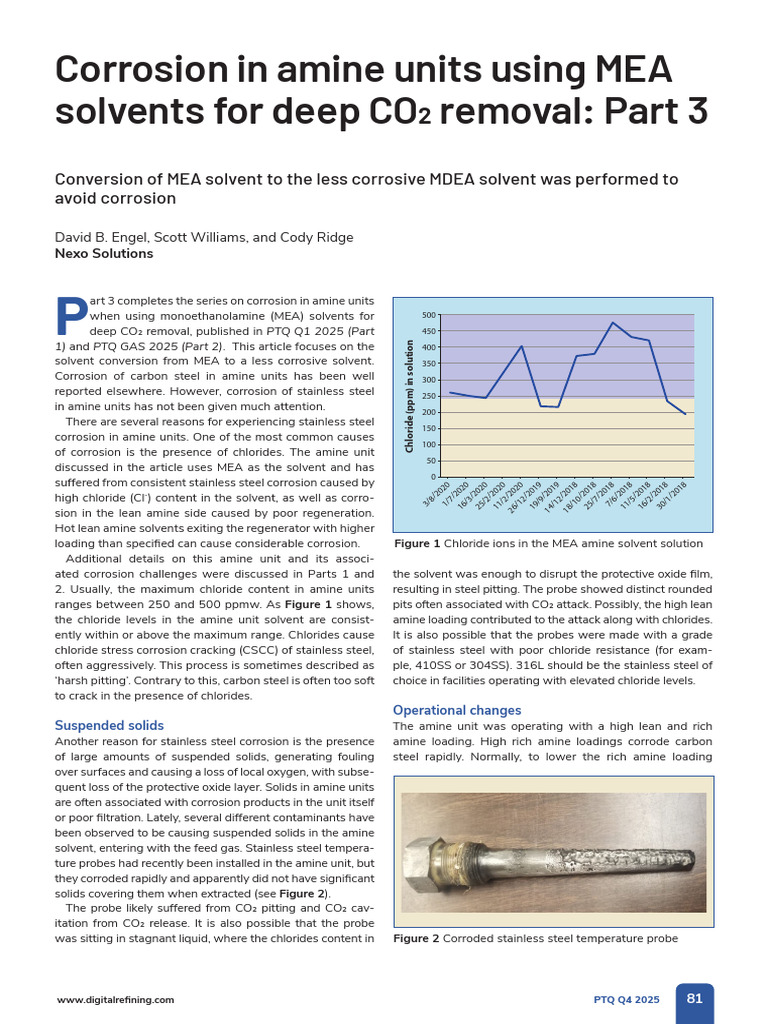 1003345 Corrosion in Amine Units Using Mea SoGBPvents for Deep Co2 ...