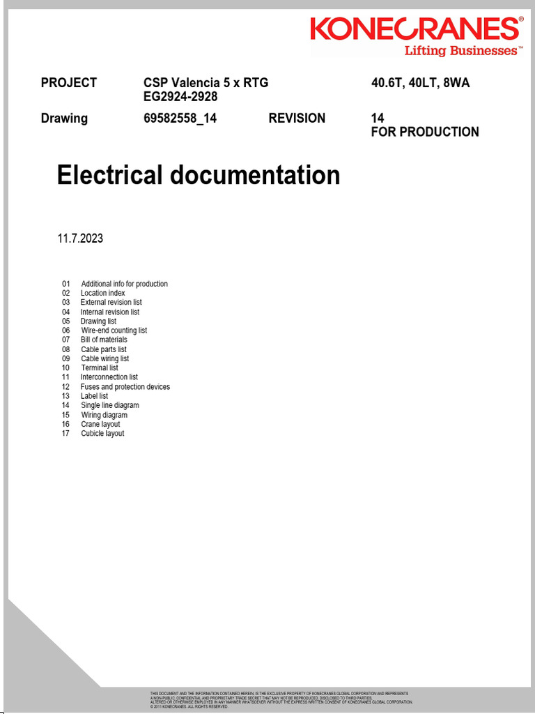 CSP Valencia RTG Electrical Documentation | PDF | Wire | Manufactured Goods
