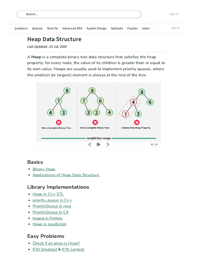 Understanding Heap Data Structure | PDF