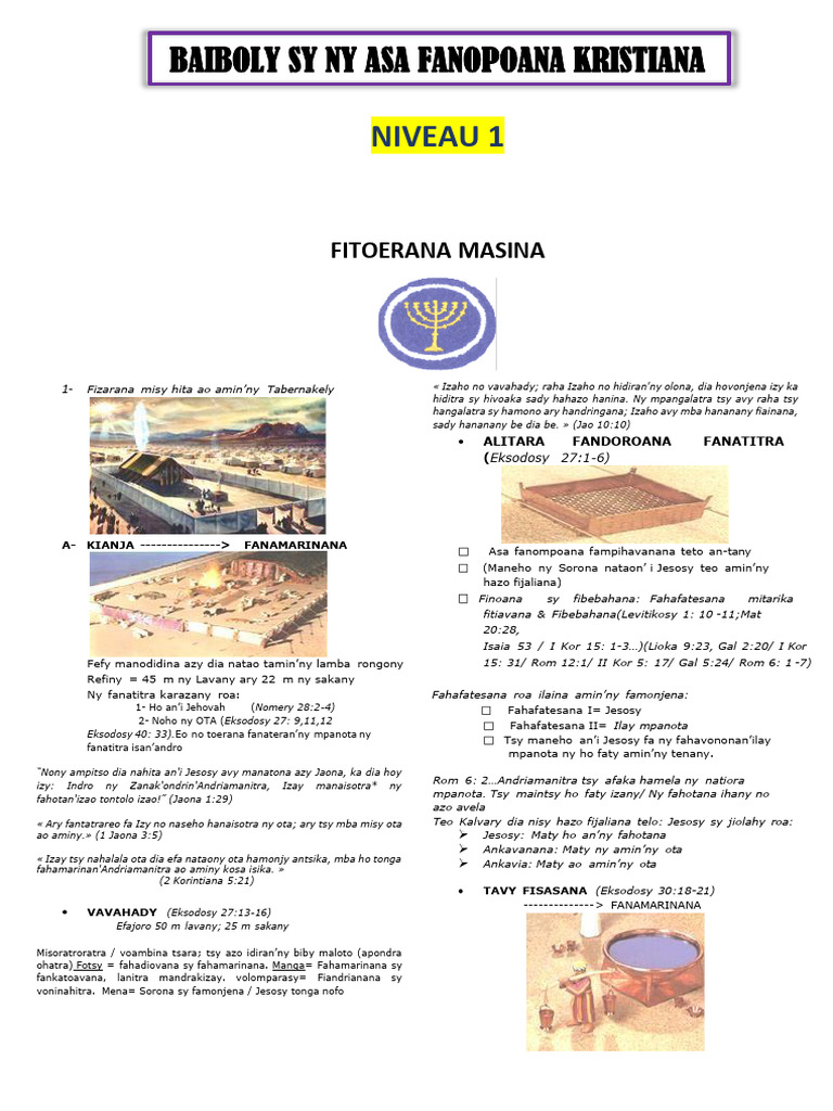 Parcours-Baiboly Sy Ny Asa Fanopoana Kristiana | PDF