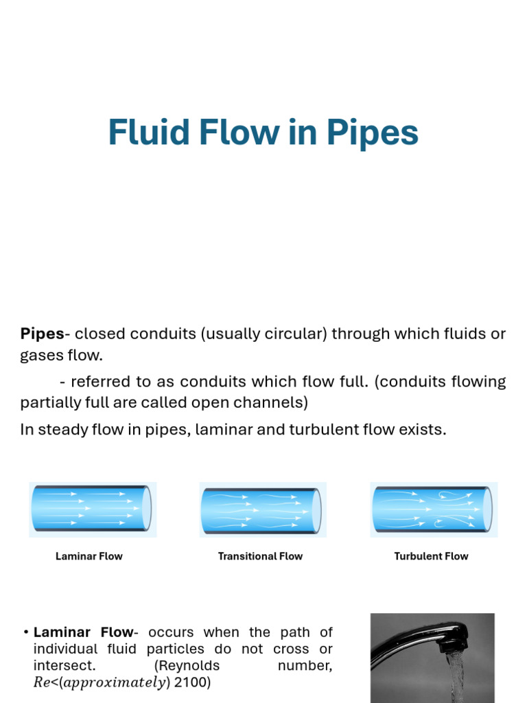 Understanding Fluid Flow in Pipes | PDF | Laminar Flow | Fluid Dynamics