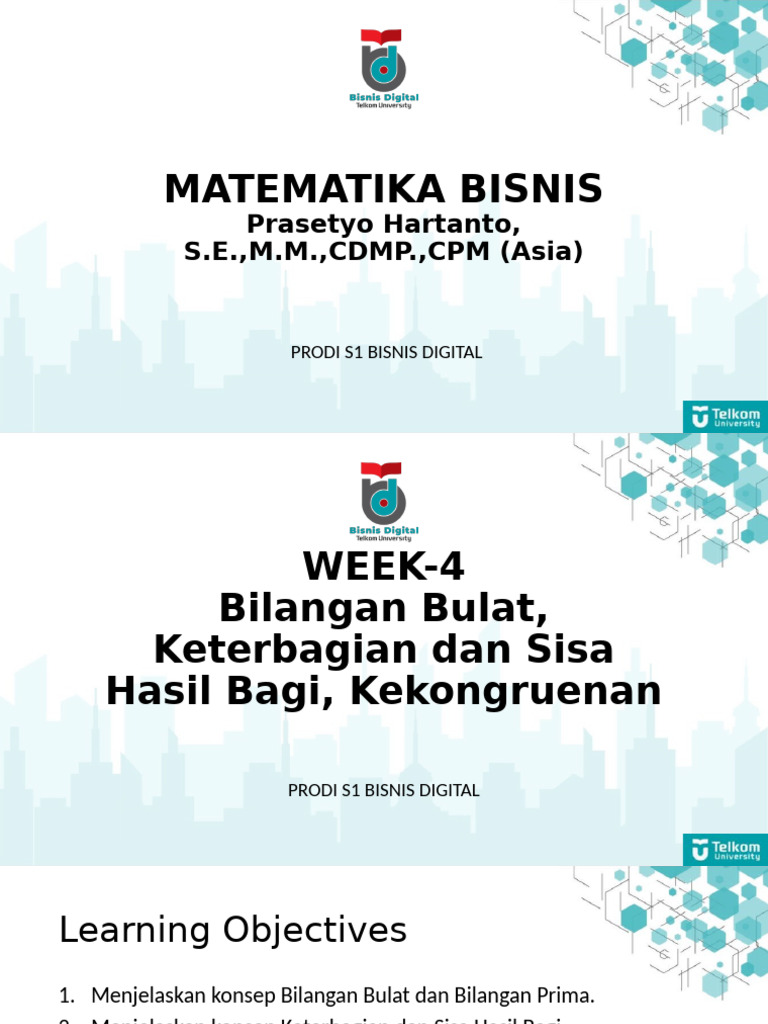 M04_Bilangan Bulat, Keterbagian, Kongruen | PDF