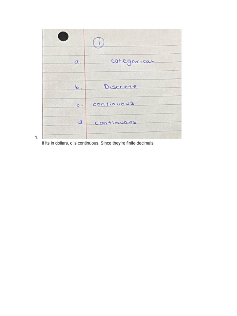 Unit Test 5 - One Variable Statistics Summative Answers | PDF