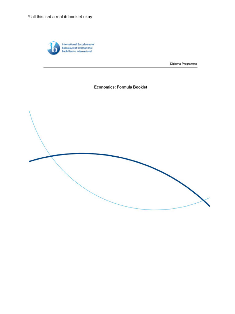 Economics Formula Booklet | PDF | Gross Domestic Product | Demand