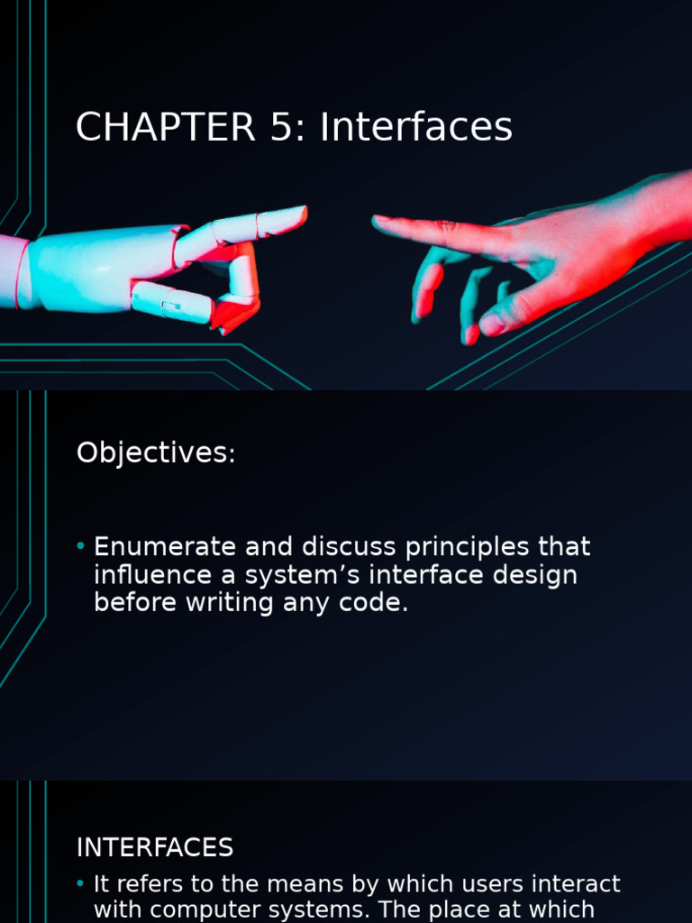 HCI Chapter 5 Interfaces | PDF | Graphical User Interfaces | Icon (Computing)