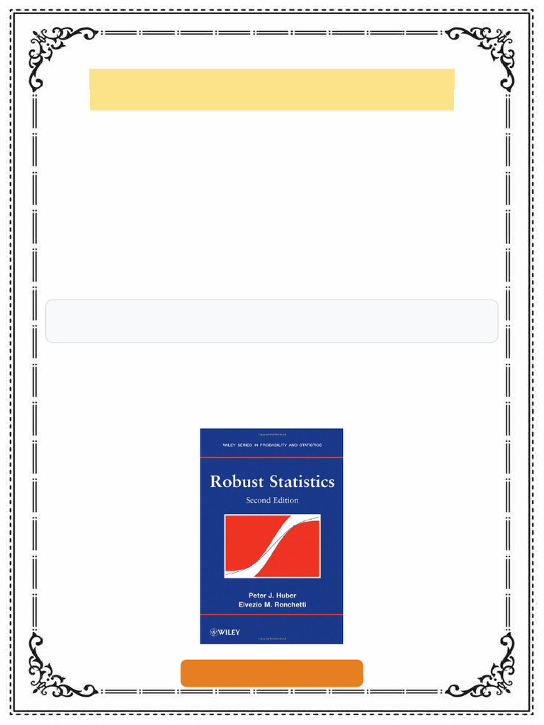Robust Statistics 2° Edition Peter J. Huber Ebook Complete Archive ...