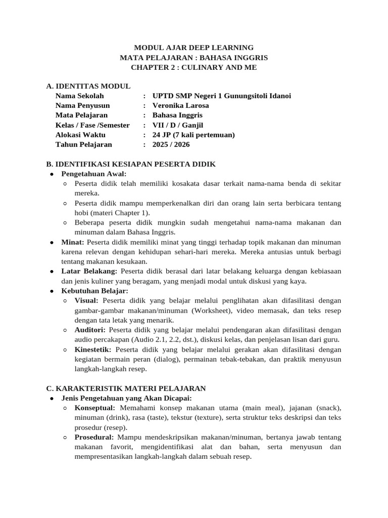 Modul B.ing Kls 7 Bab 2 | PDF