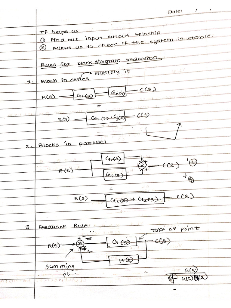 Block Diagram Reduction | PDF