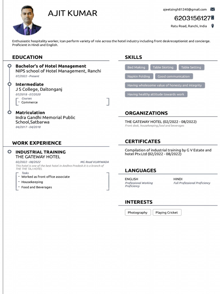 Ajit CV | PDF