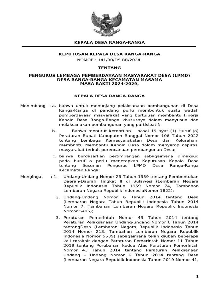 Format Sk Lpmd | PDF