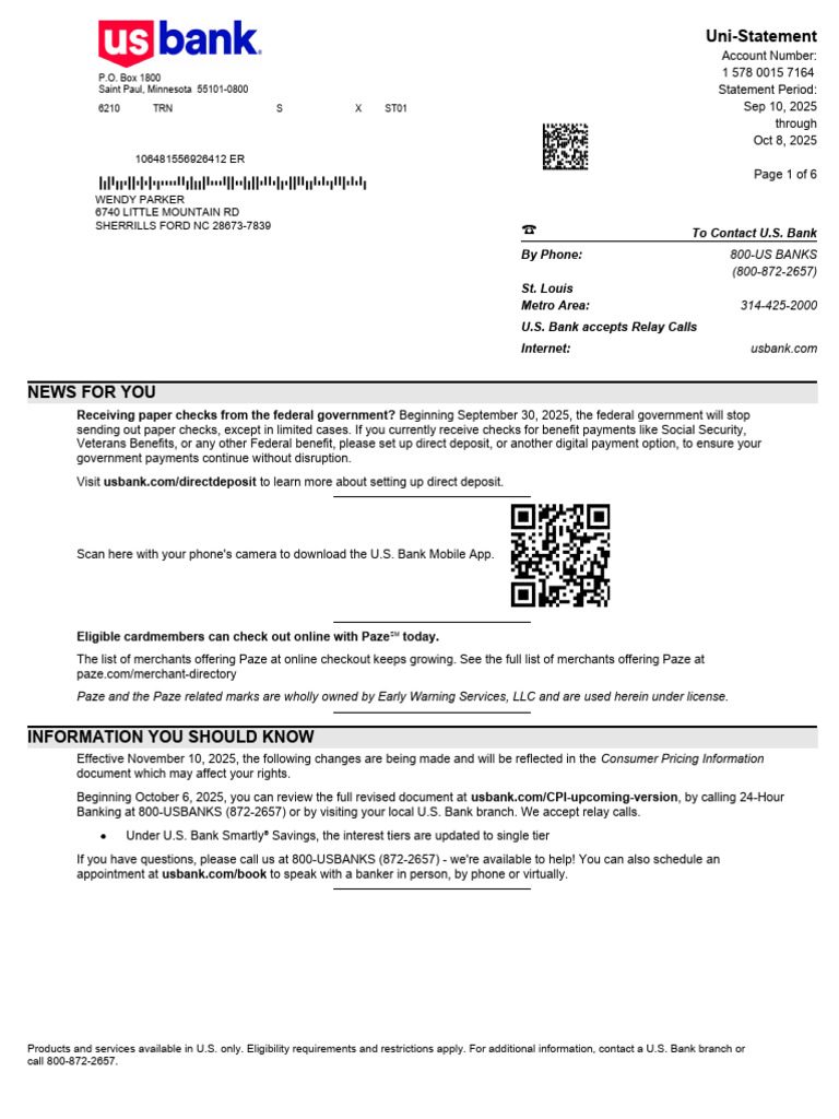 U.S. Bank Consumer Statement Guide | PDF | Interest | Credit Card